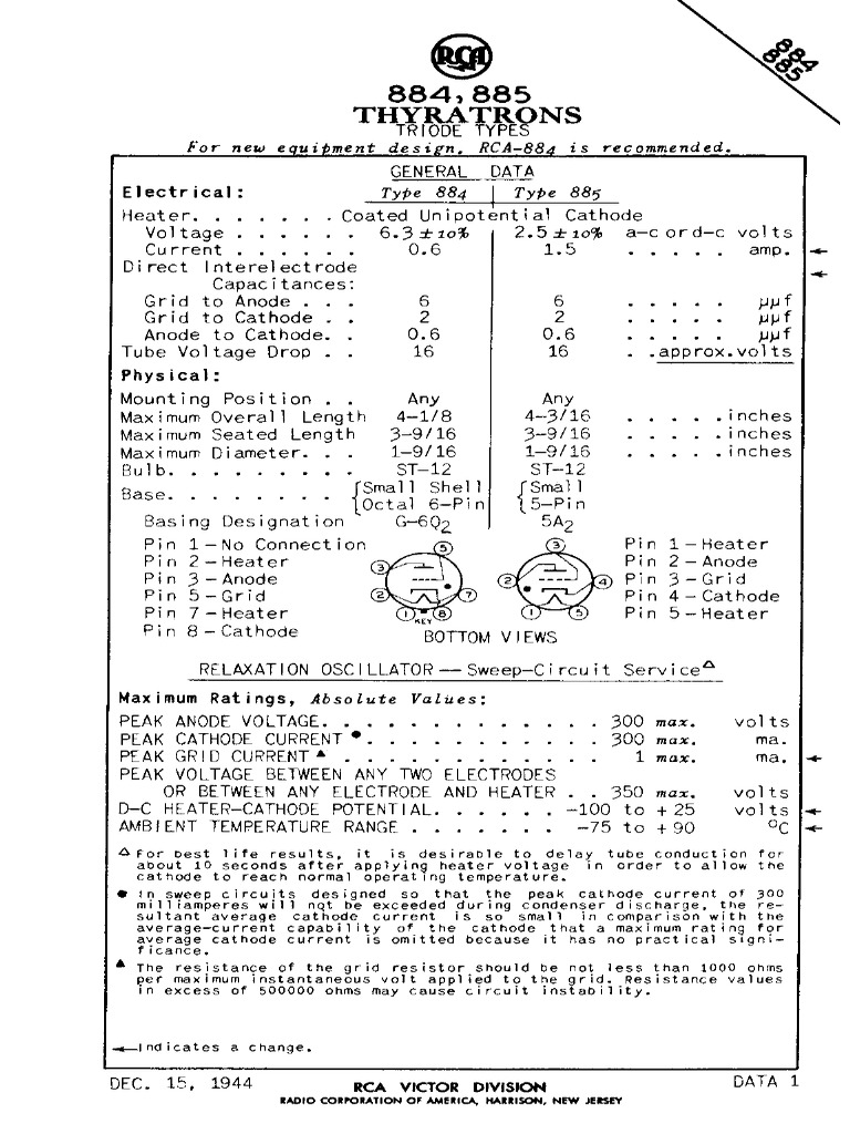 884 Thyratron | PDF