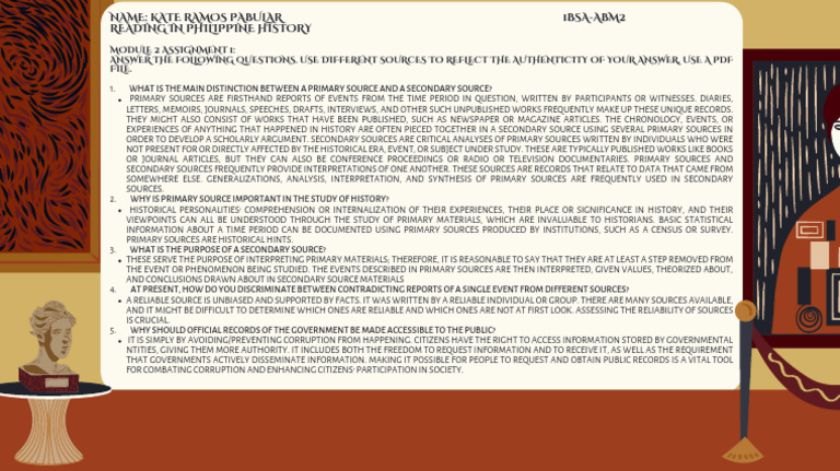 RPH Module 2 Assignment 1 | PDF | Primary Sources | Human Communication