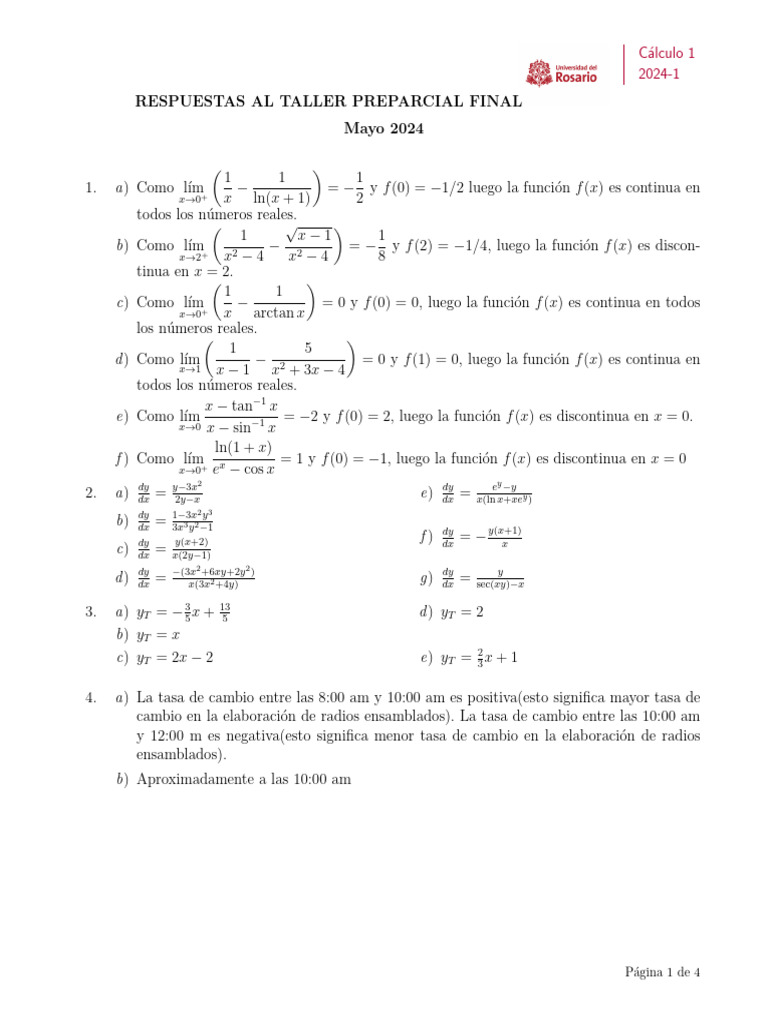 Sol Taller Preparcial 4 C1 2024 1 | PDF | Economias | Producción y fabricación