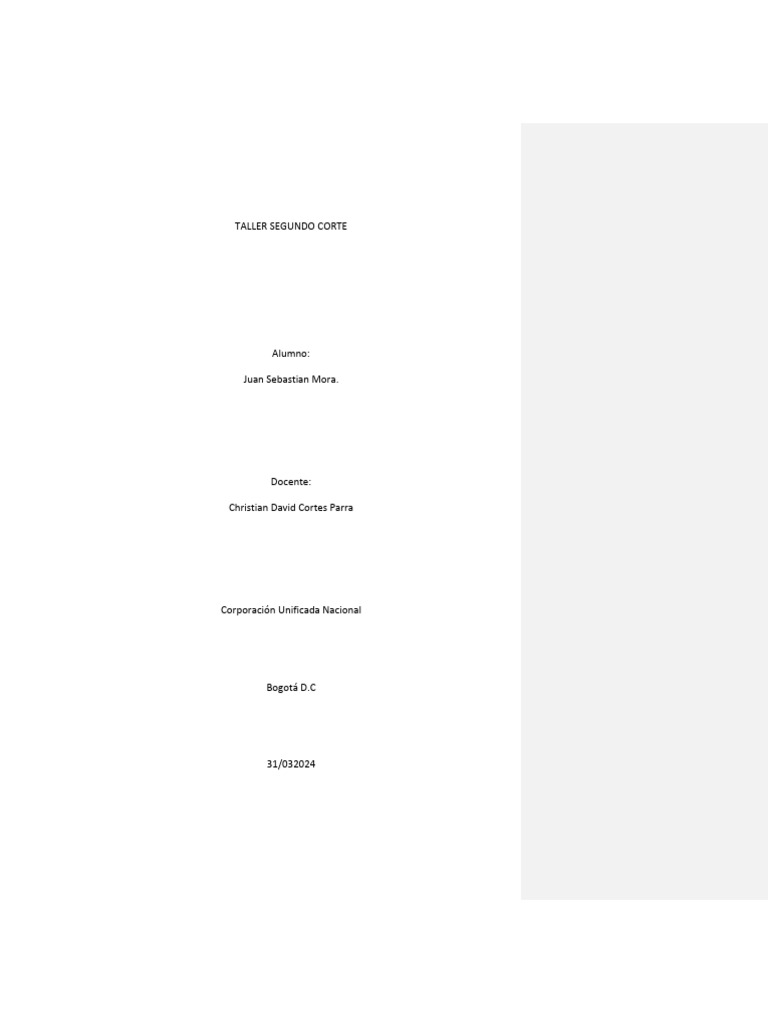 Taller Segundo Corte | PDF