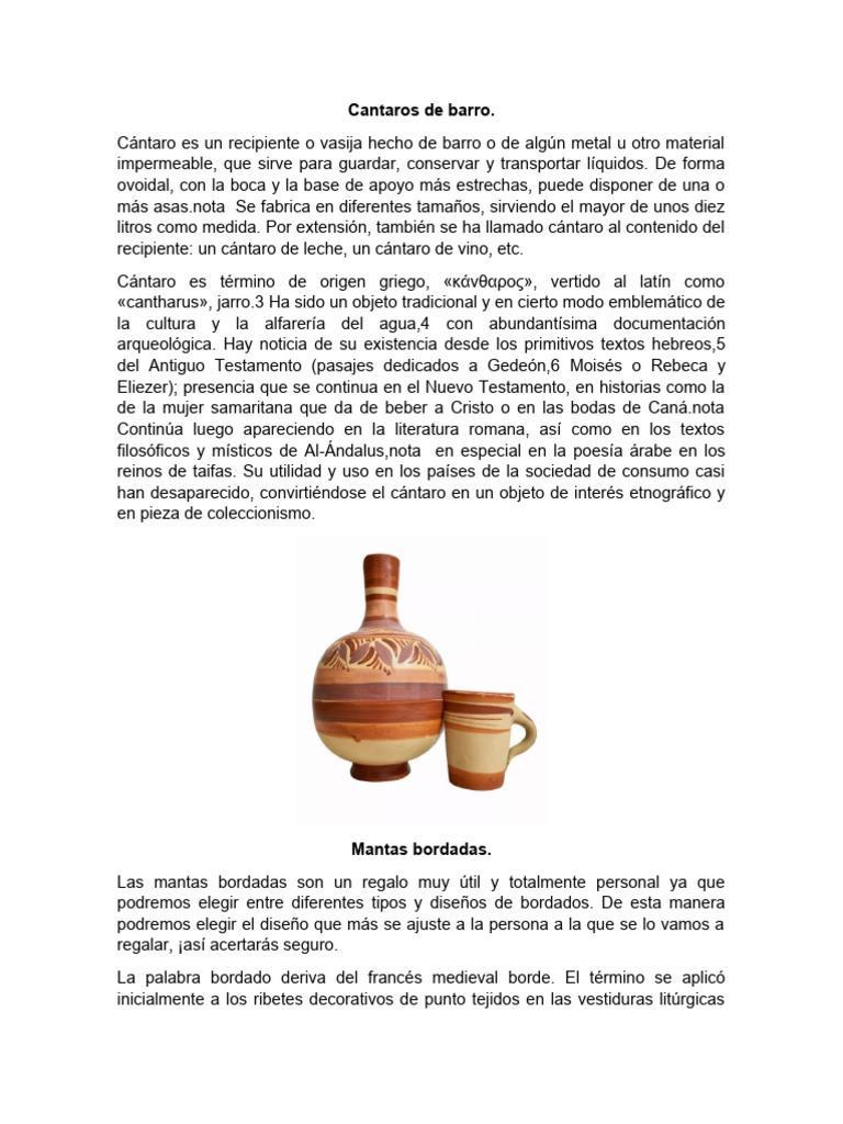 Cántaros de barro: definición y usos | PDF | Mesoamérica