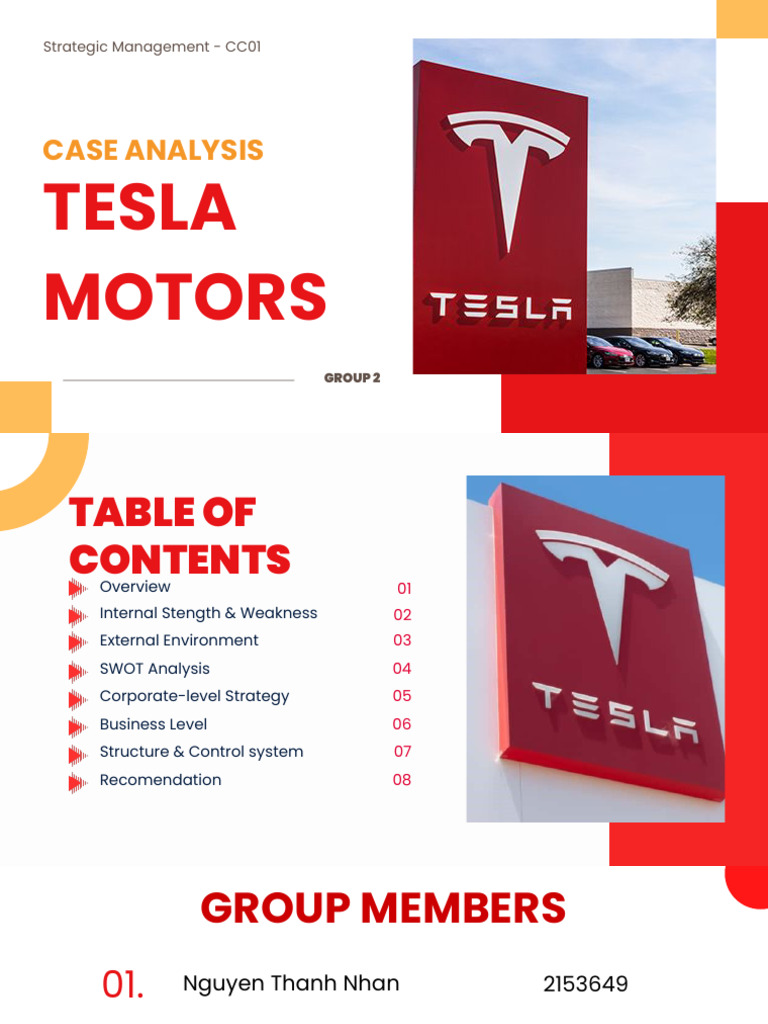 Tesla Motors Strategic Management Analysis | PDF | Strategic Management ...