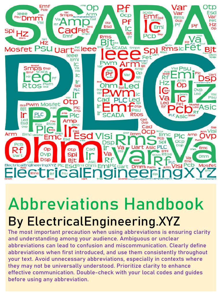 500+ Electrical Abbreviations Guide | PDF | Electrical Engineering | Switch