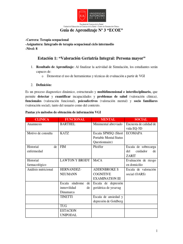 Guía de Aprendizaje ECOE Integrado de To Ciclo Intermedio 2023 | PDF ...
