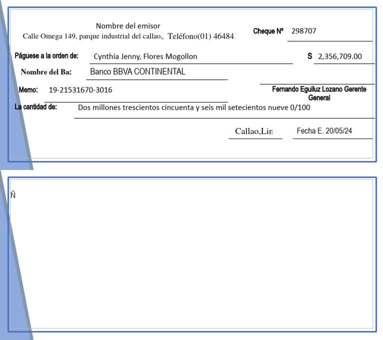 Formato de Cheque para Llenar en Word | PDF