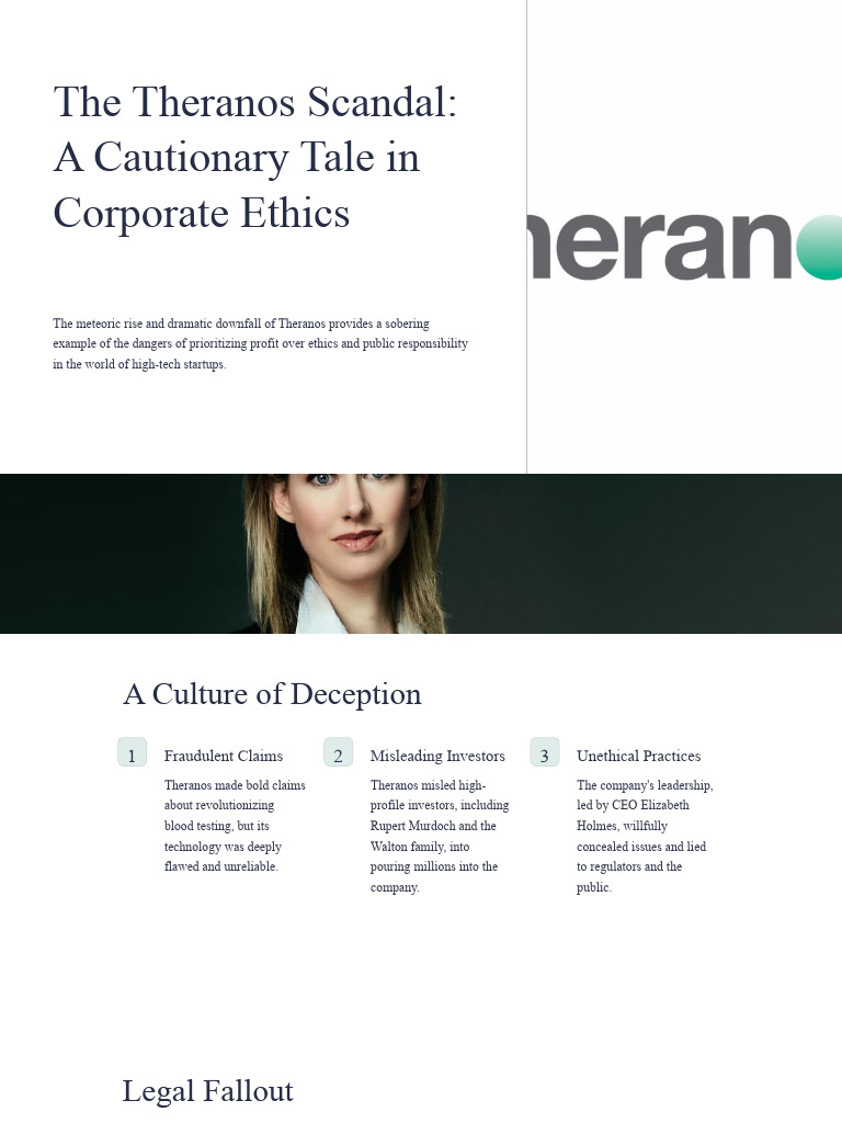 The Theranos Scandal A Cautionary Tale in Corporate Ethics | PDF | Business