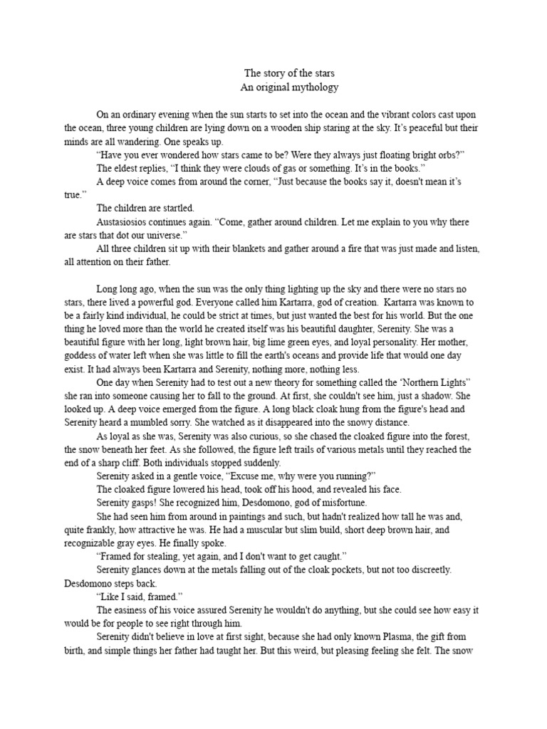 natalie deming myth rough draft | PDF | Sky