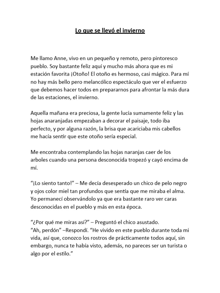 Lo Que Se Llevó El Invierno | PDF