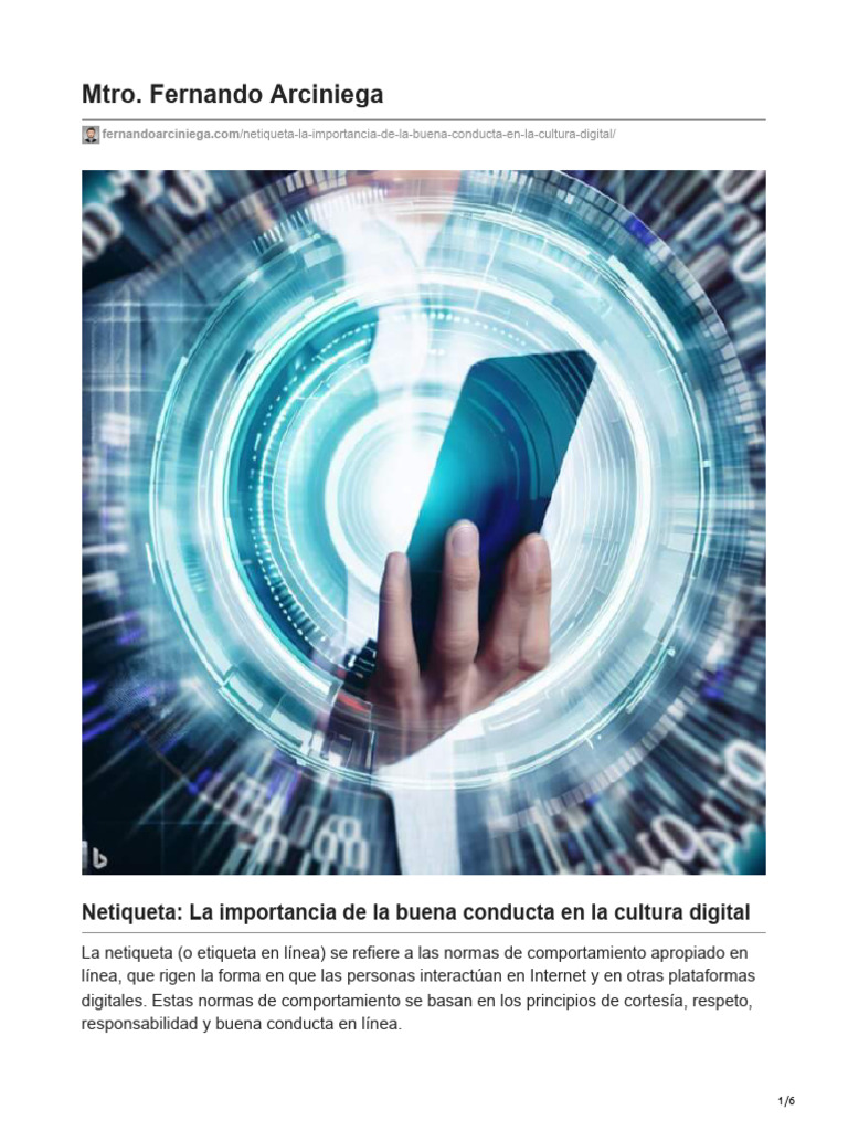 Mtro Fernando Arciniega | PDF | Internet | ciberespacio