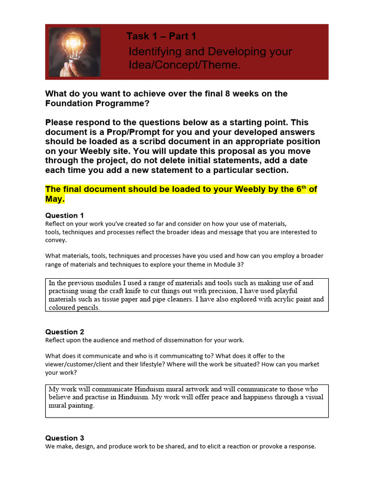 Foundation Project Proposal Write Up | Download Free PDF | Volatile ...