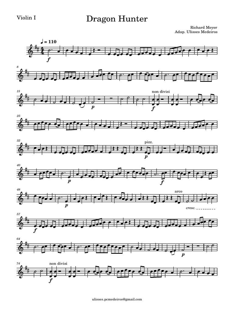 Dragon Hunter-Violin - I | Download Free PDF | String Instruments ...