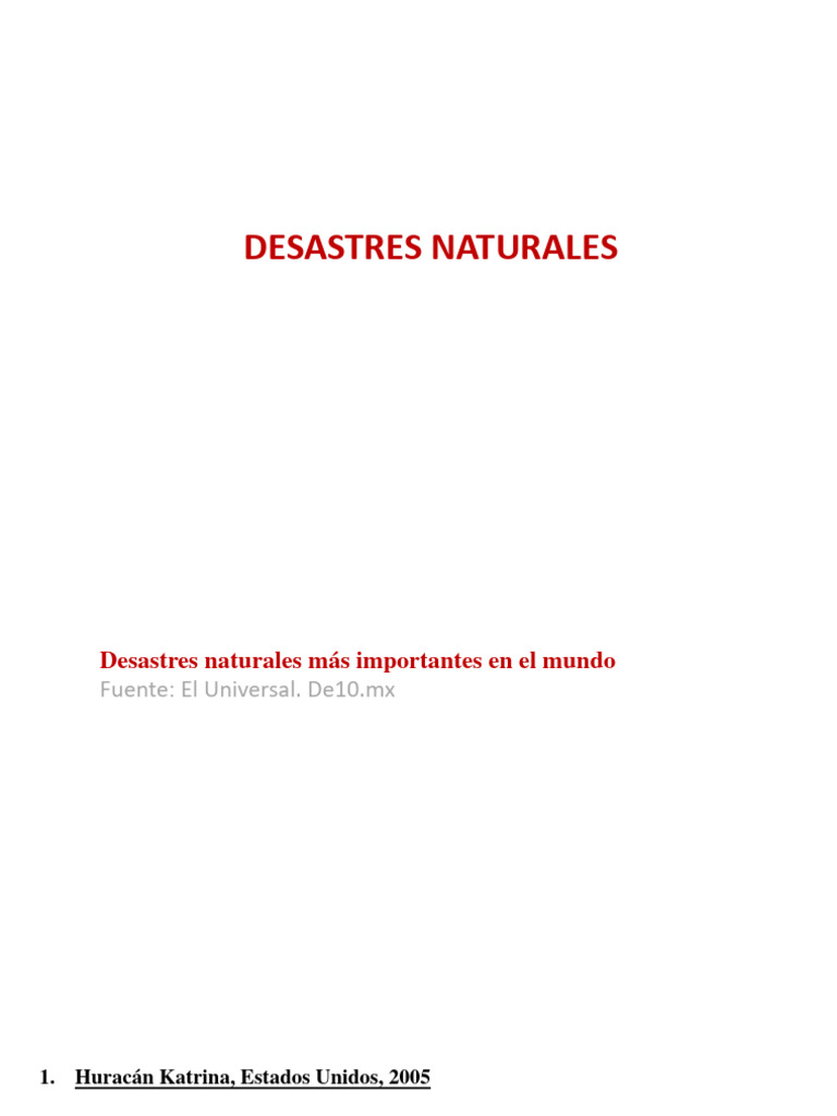 4A. Desastres Naturales Ocurridos | PDF | Tsunami | Temblores