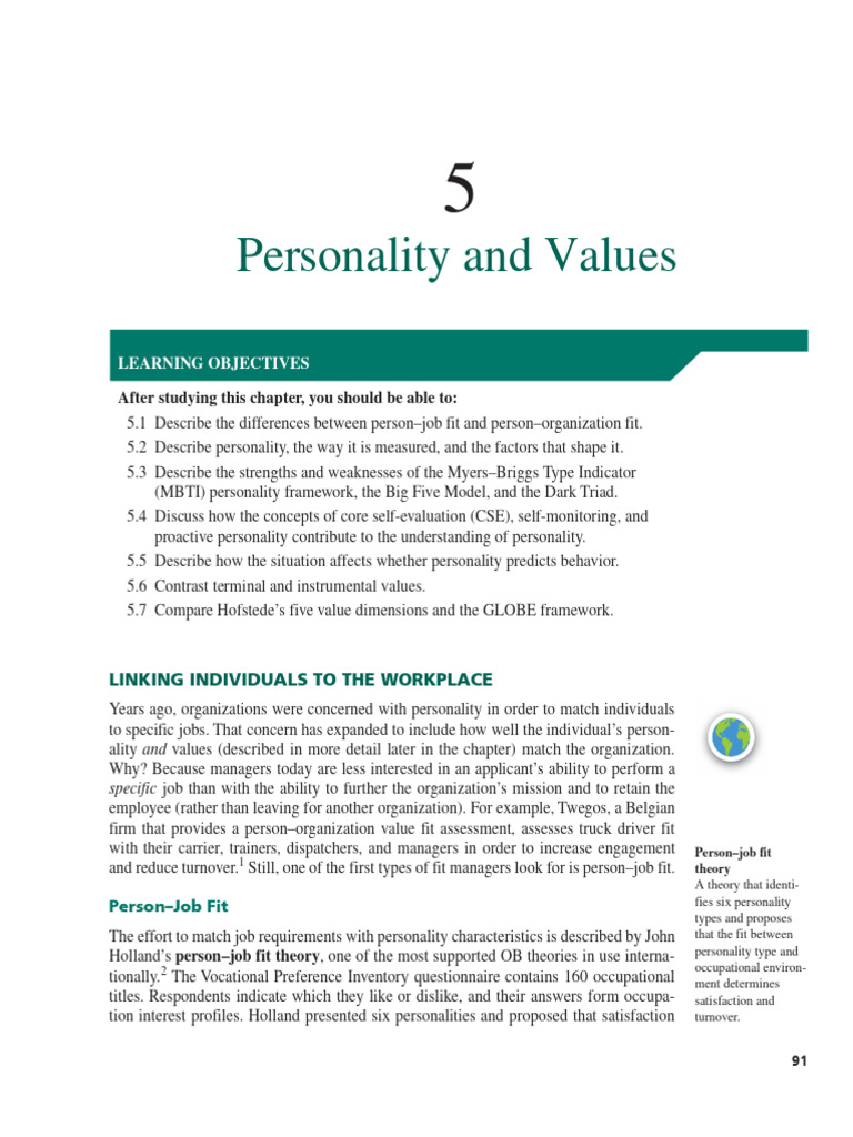 Textbook - Chapter 5 | PDF | Narcissism | Extraversion And Introversion