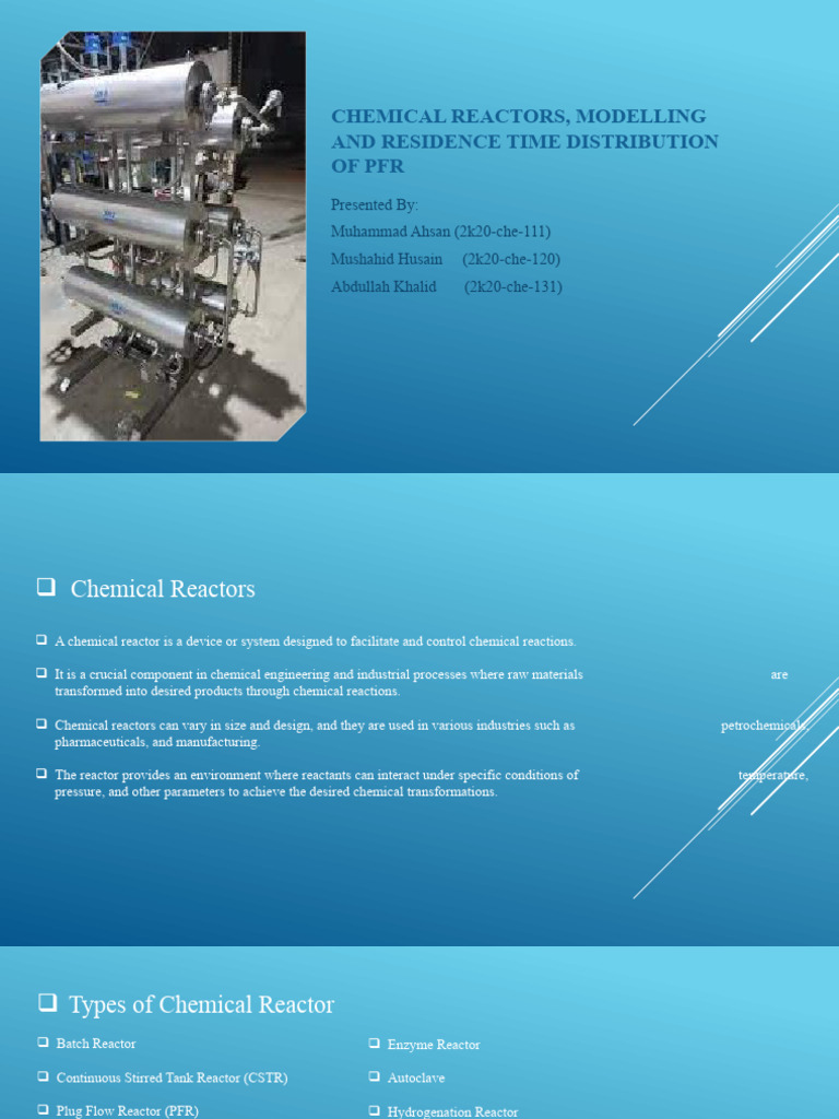 Presentation 6 | PDF | Chemical Reactor | Chemical Engineering