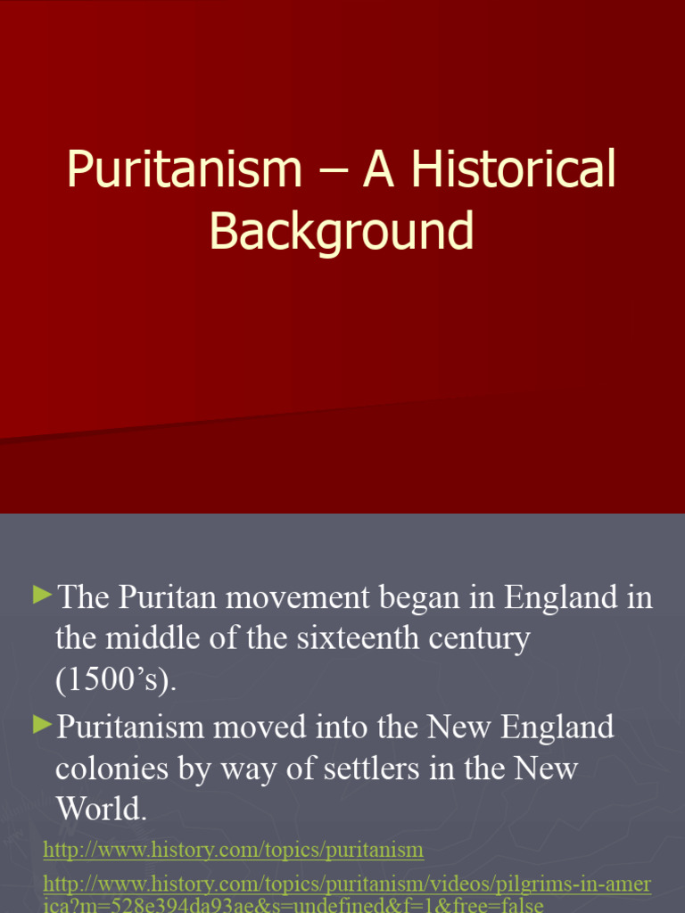 Puritanism A Historical Background | PDF | Grace In Christianity | Puritans