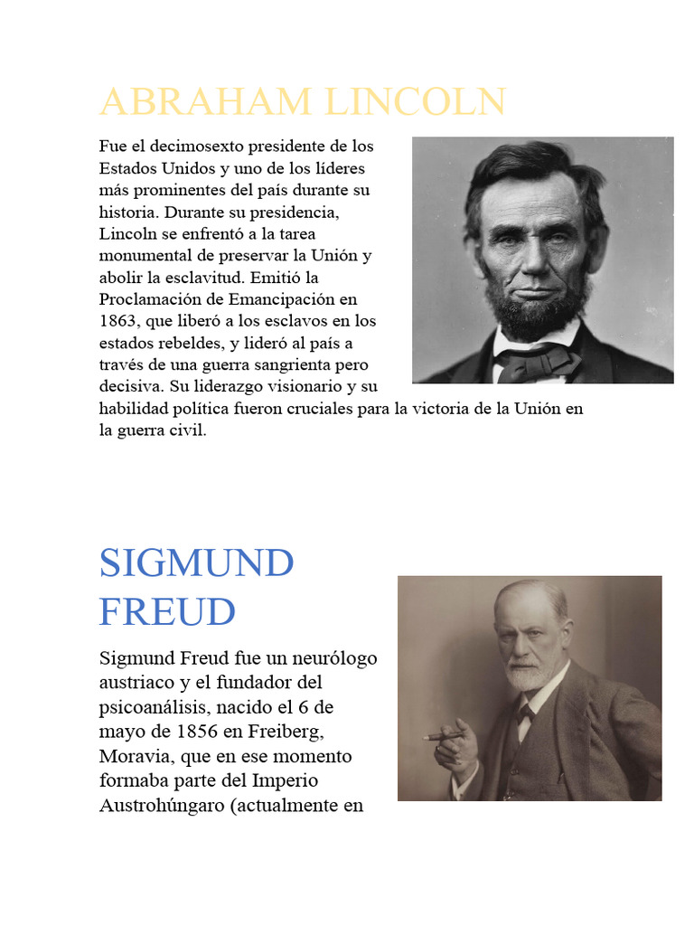 Biografías de Líderes y Pioneros Históricos | PDF | Luis Pasteur ...