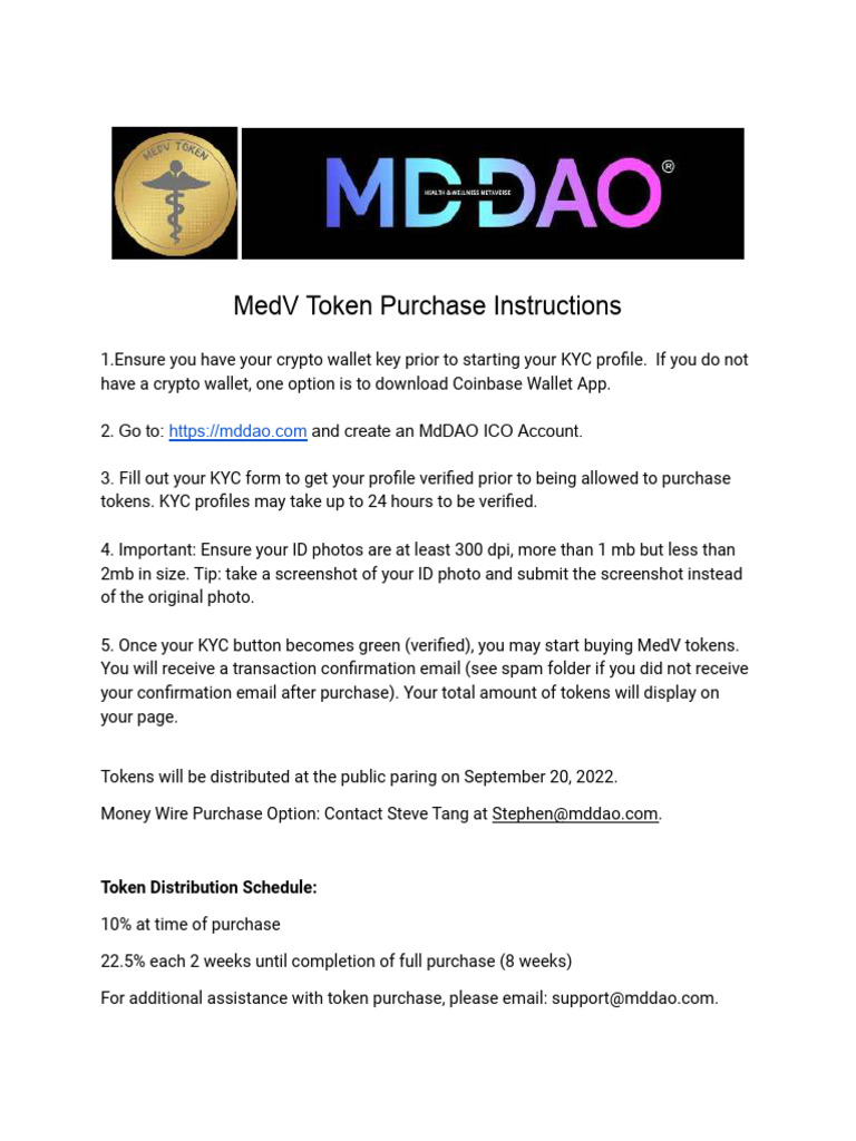 MedV Token ICO Launch 1 | PDF