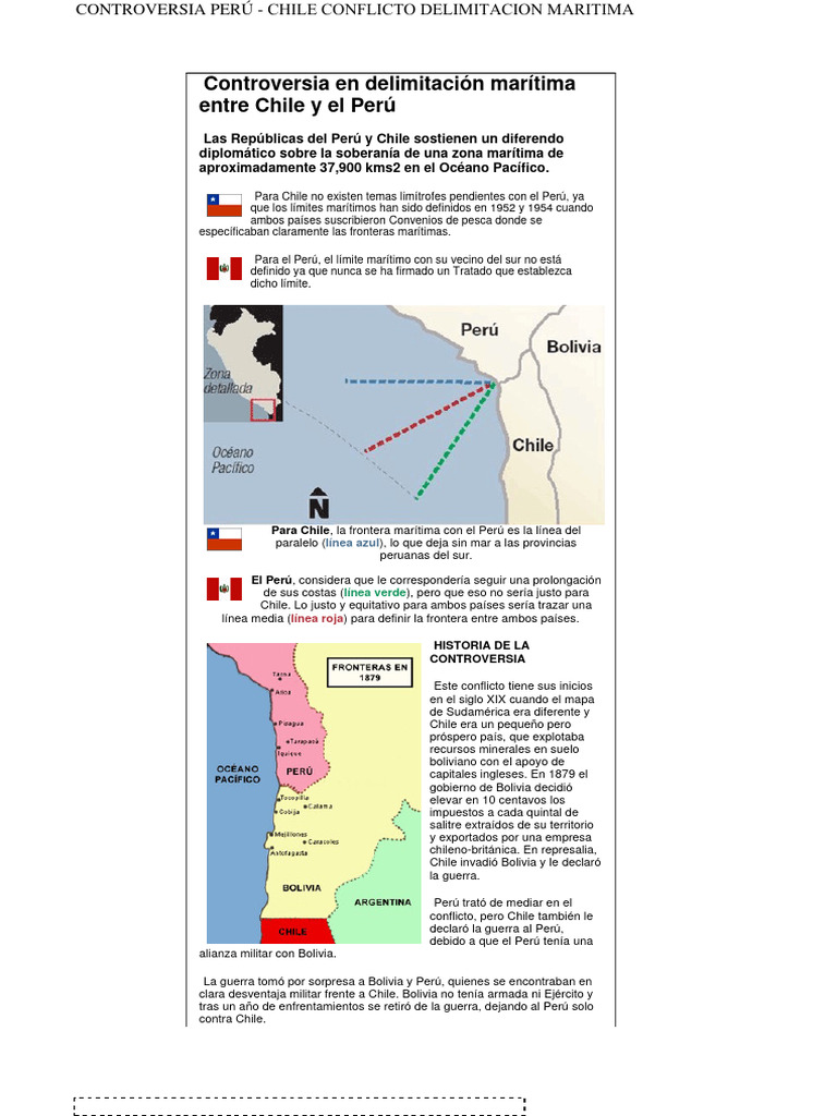 Controversia marítima Perú-Chile 2023 | PDF | América del Sur