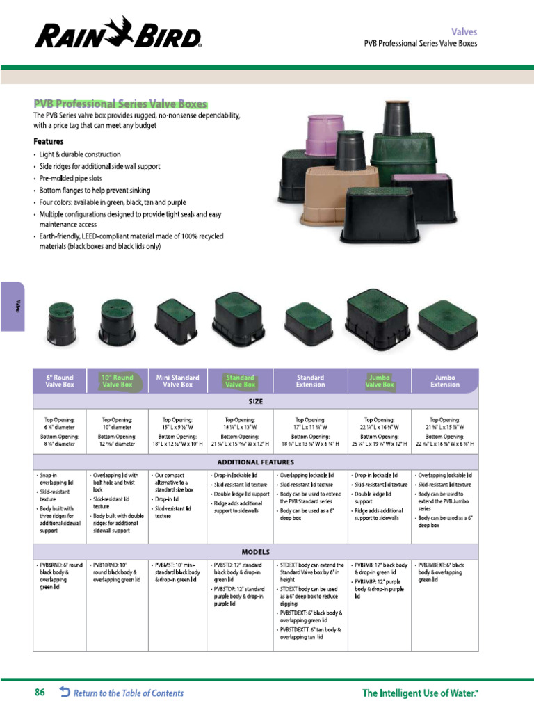 Valve Box 10'' Round & Standard Valve Box & Jumbo Valve Box | PDF