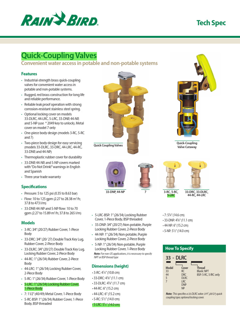 Industrial Quick Coupling Valves Guide | PDF | Valve | Building Materials