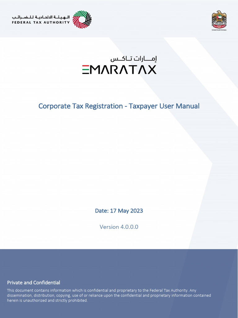 EmaraTax Corporate Tax Registration Guide | PDF | Taxpayer | Corporate ...