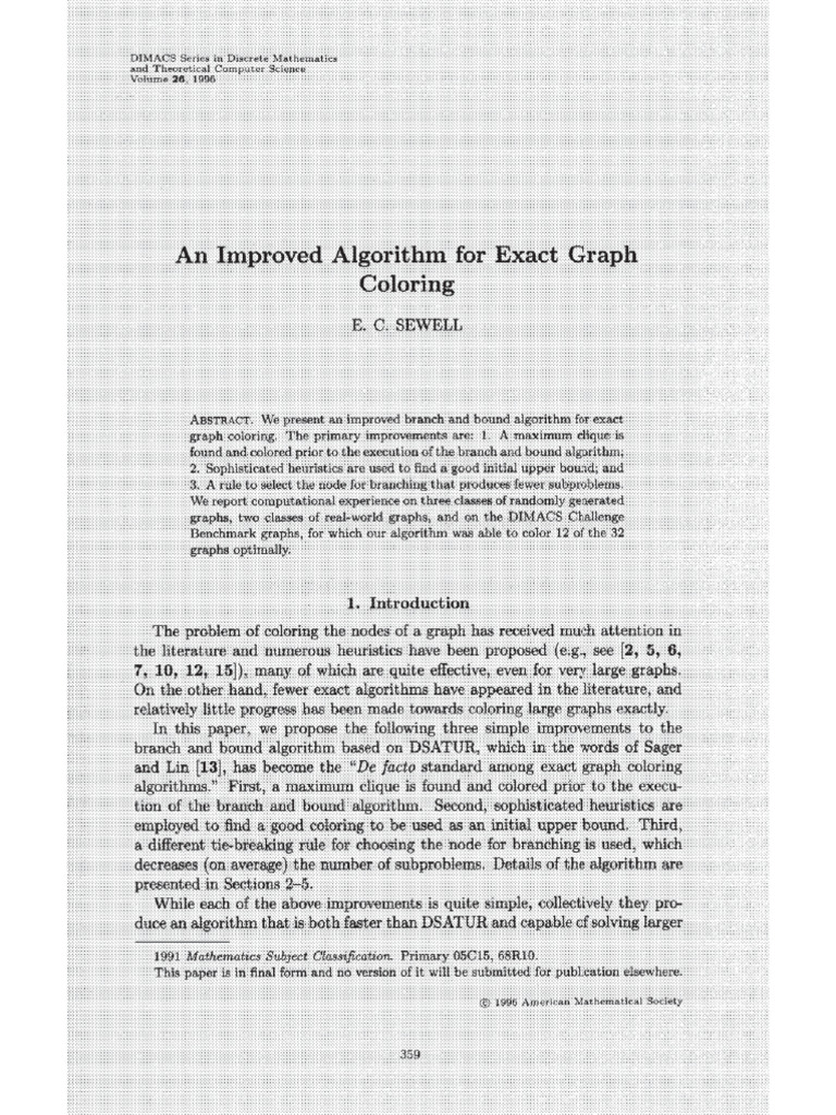 Sewell Improved Backtracking | PDF