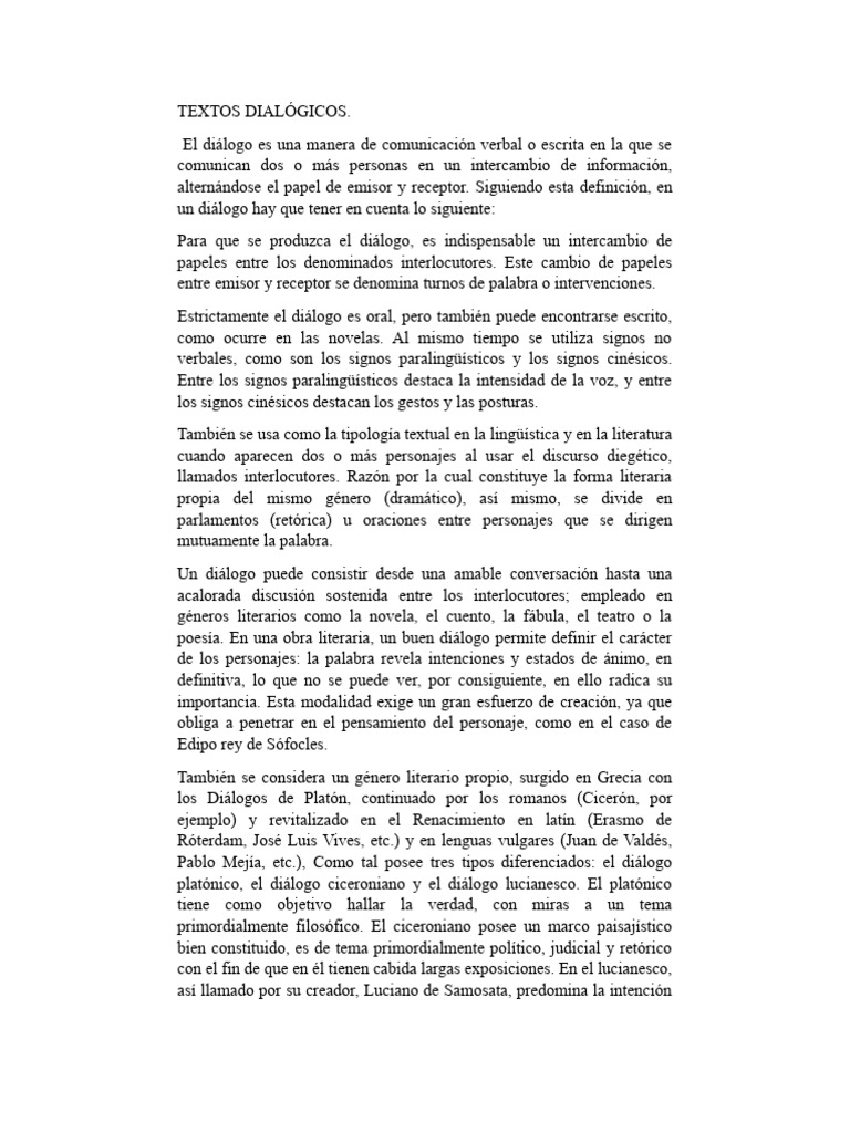(Textos) Dialogicos | PDF