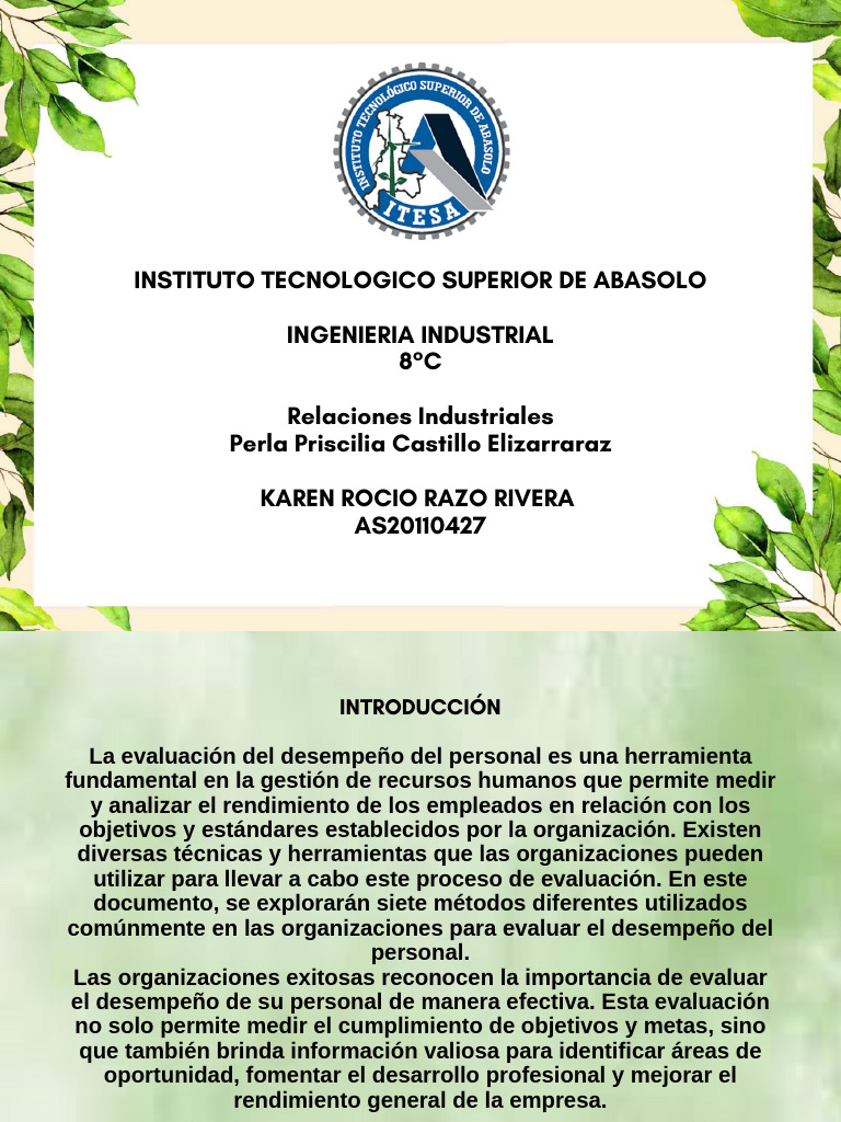 Cuadro Sinoptico Karen Rocio Razo Rivera | PDF | Evaluación | Business