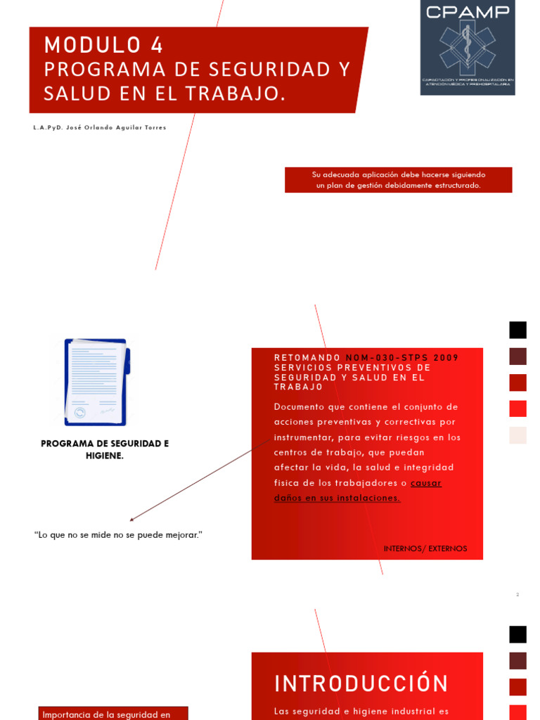 MODULO 4 Programas de Seguridad e Higiene | PDF | Planificación | Business