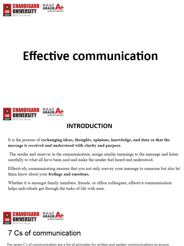 Effective Communication | PDF