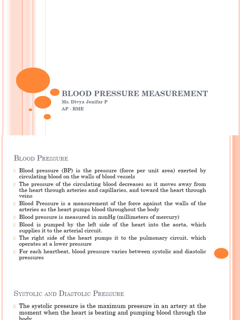Blood Pressure Measurement | PDF | Blood Pressure | Cardiovascular System
