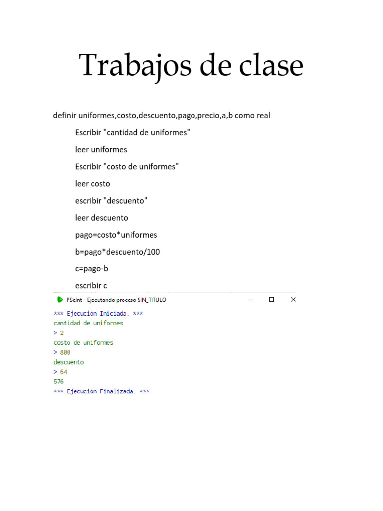 Trabajos de Clase | PDF