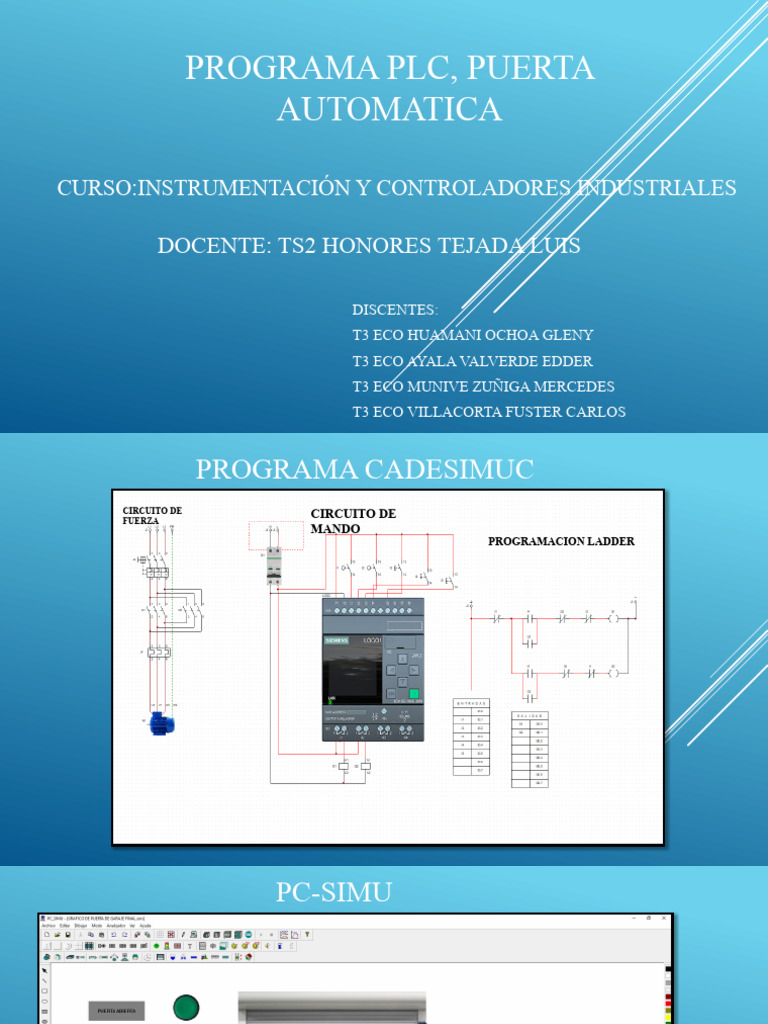 Proyecto Puerta Automatica Con PLC | PDF