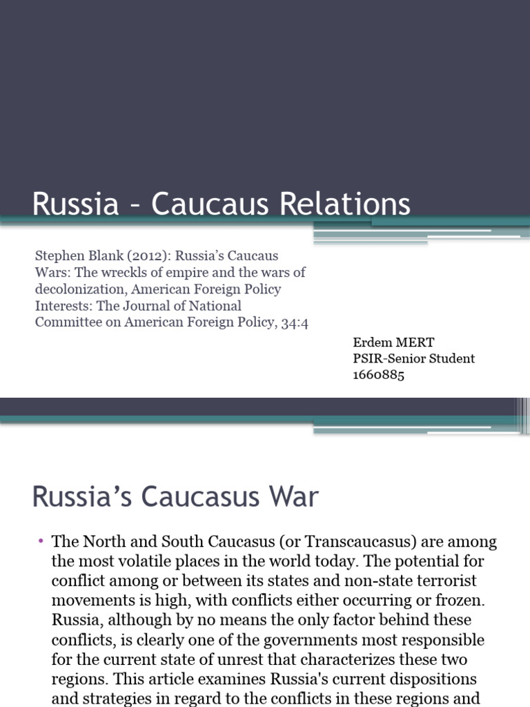 Russia - Caucaus Relations | PDF | Caucasus | Asia