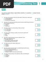 Movers 3 - 2019 Answer Key | PDF