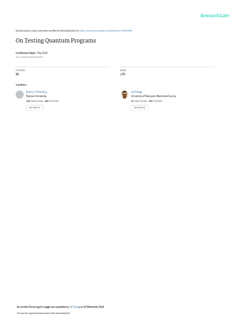 Quantum Icse19 | PDF | Quantum Computing | Computational Complexity Theory