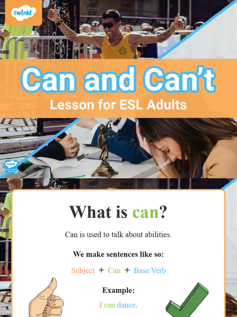 T 1704706386 Can and Cant Powerpoint Lesson Adults b1 b2 - Ver - 2 | PDF | Linguistics | Syntax
