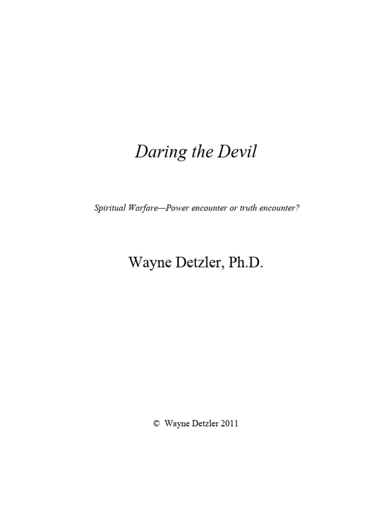 Daring The Devil Detzler | PDF | Spiritual Warfare | Demons