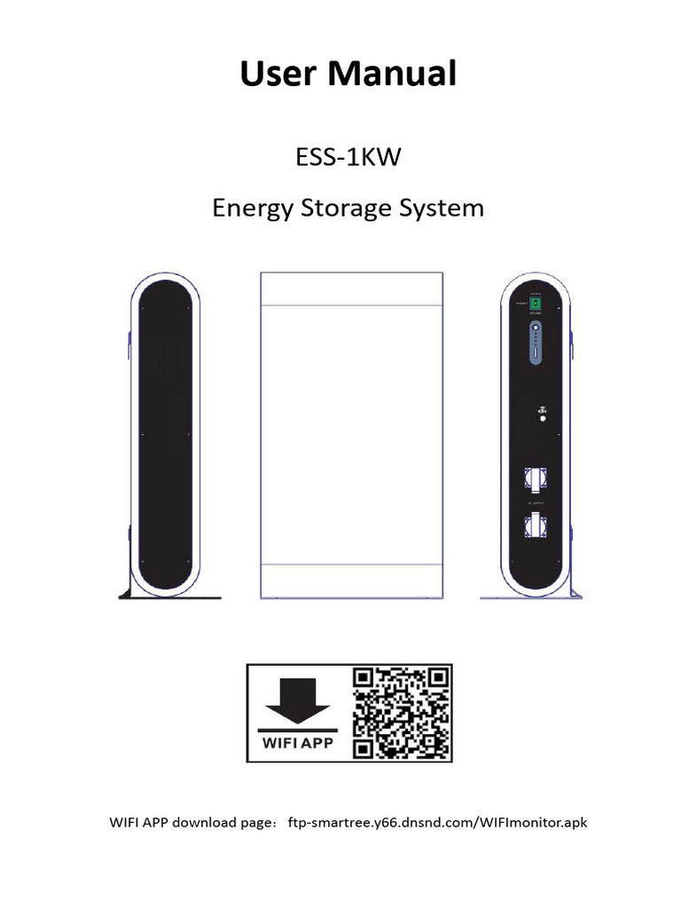 ESS 1KW Energy Storage System Use Manual | PDF | Solar Panel | Solar Power