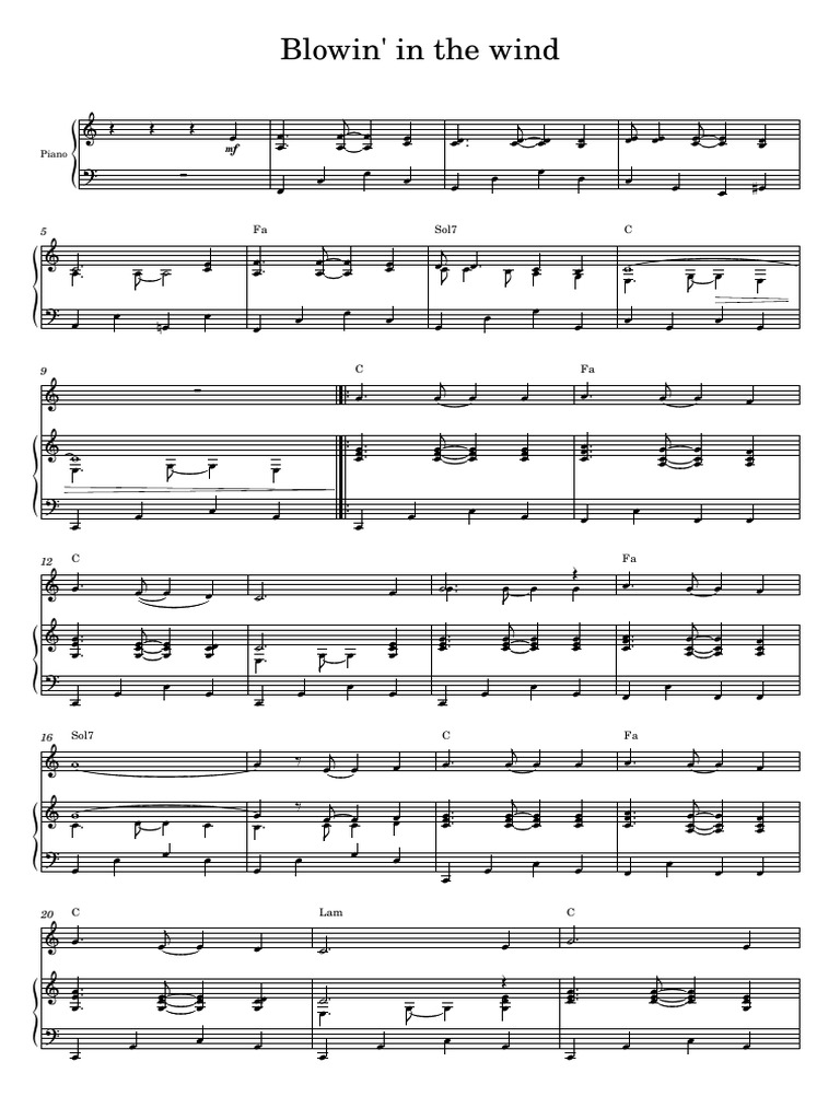 Blowin' in the wind | PDF