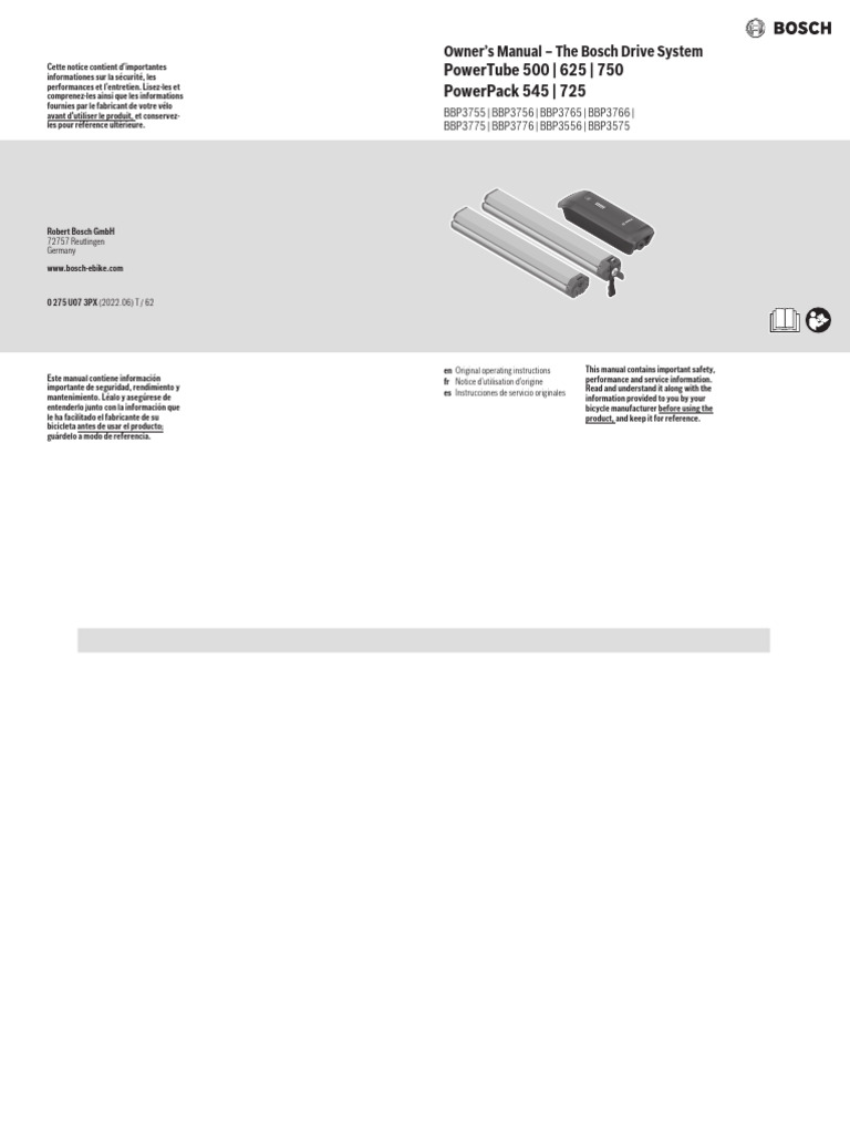 Bosch EBike Manual Batteries MY23 US OReg | PDF | Battery Charger ...