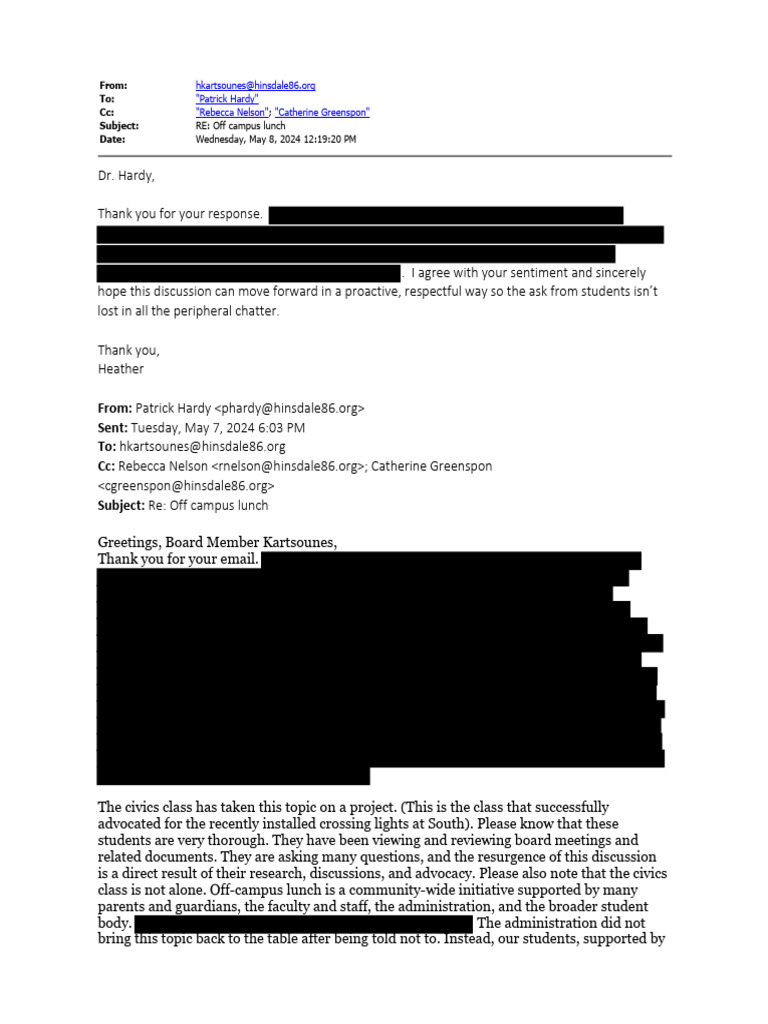 Off-Campus Lunch Proposal Discussion | PDF | Communication