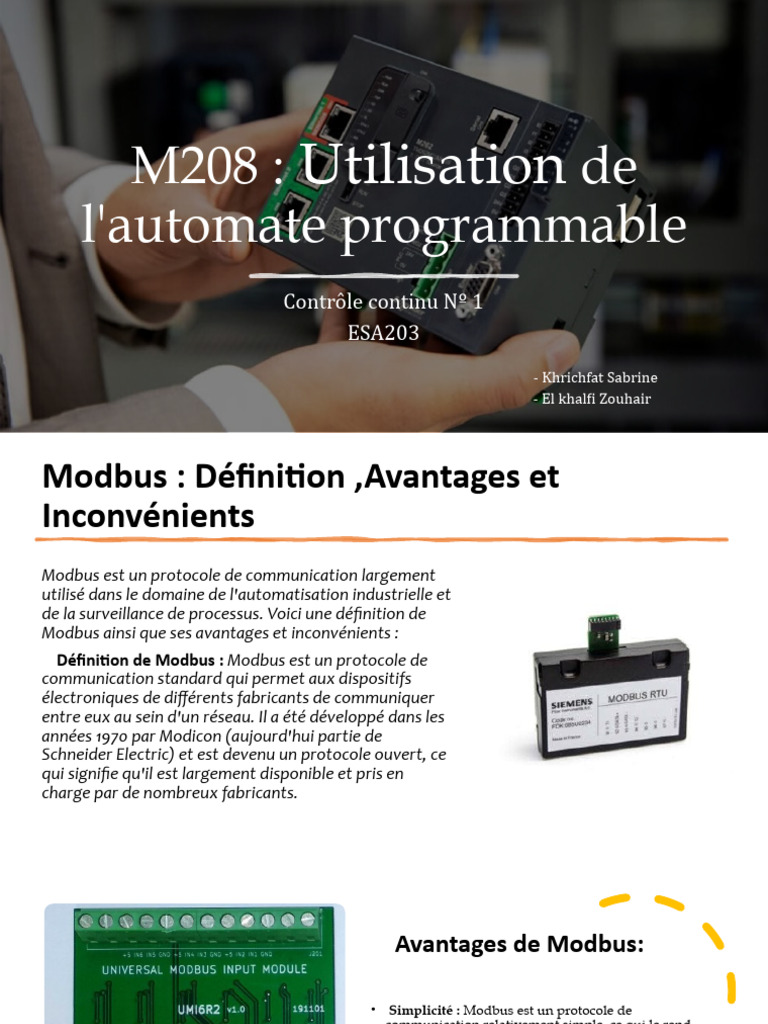 Presentation Modbus 5 | PDF | Ethernet | Ingénierie informatique