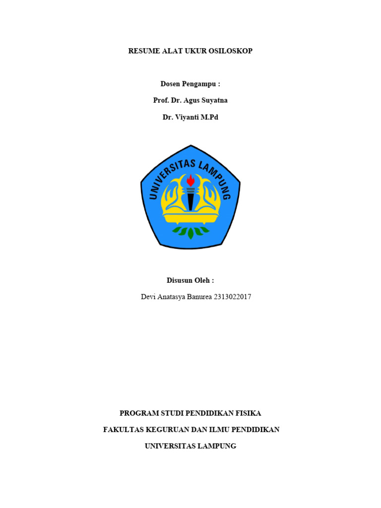 Resume Alat Ukur Multimeter Dan OhmMeter | PDF