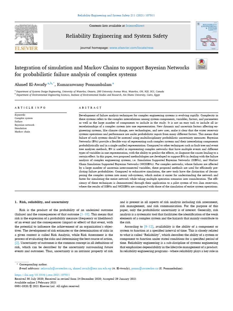 Integration of markov chains | PDF | Bayesian Network | Risk