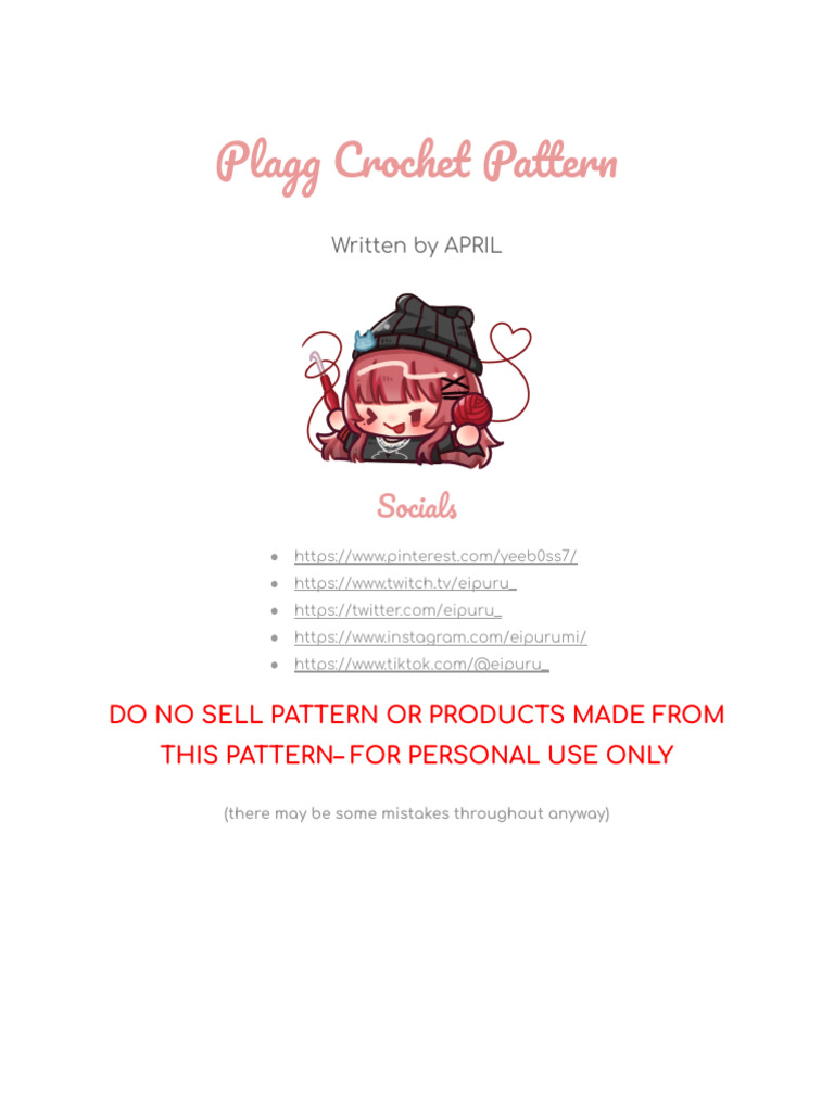 Plagg Crochet Pattern by APRIL | PDF | Crochet | Textile Arts