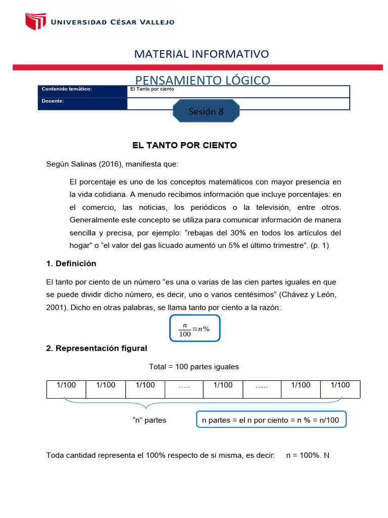 Material - Informativo - S08 - Plan E | PDF | Porcentaje