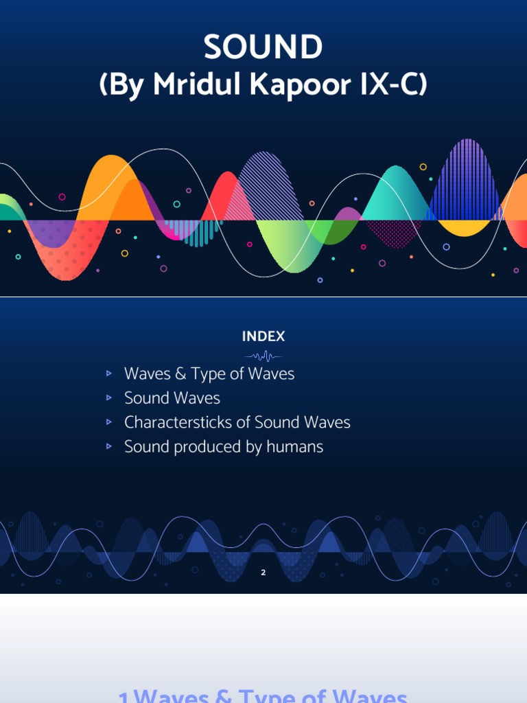 Sound PPT by Mridul Kapoor IX-C | PDF | Waves | Sound