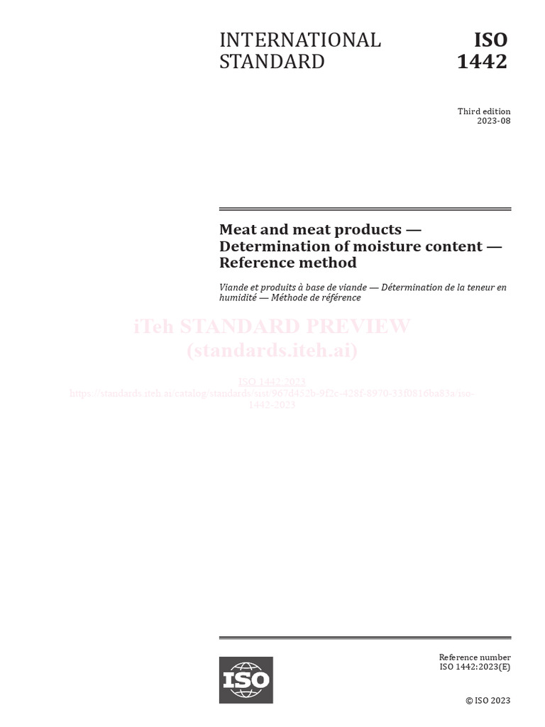 Iso 1442 2023 | PDF | International Organization For Standardization ...