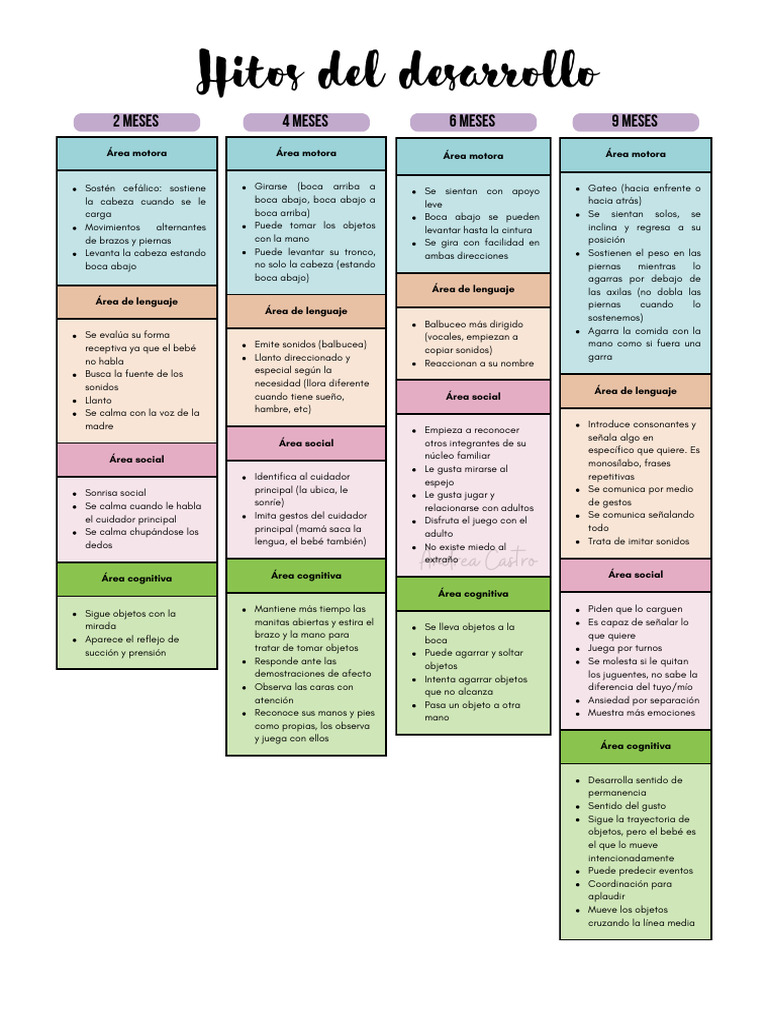 Desarrollo Infantil: Hitos por Edad | PDF | Conceptos psicologicos | Ciencias del comportamiento